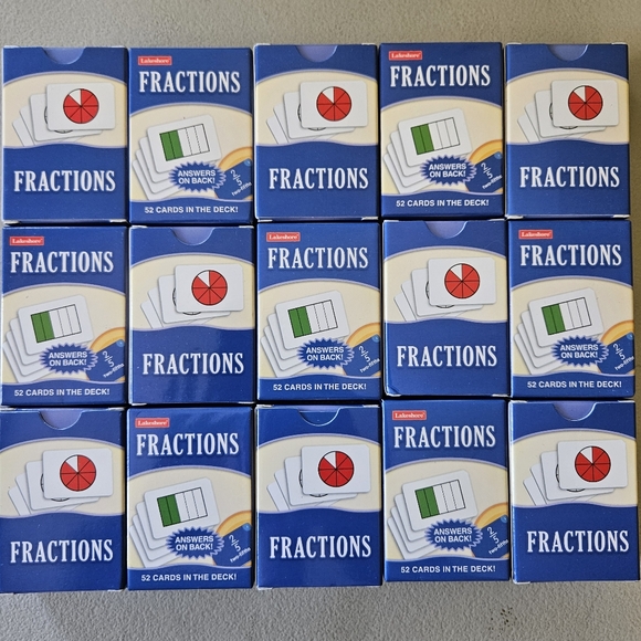 Lakeshore | Toys | Lakeshore Fraction Playing Cards Set Of 5 | Poshmark